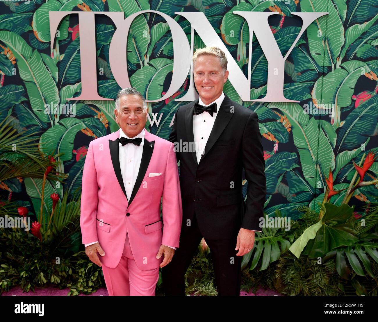 Robert Horn, left, and John Leverett arrive at the 76th annual Tony ...