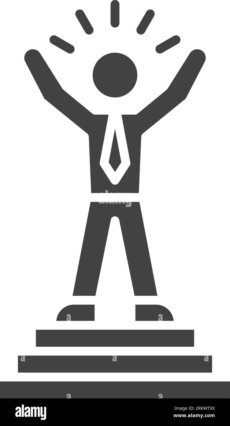 Accomplishment and achievement Black and White Stock Photos & Images ...