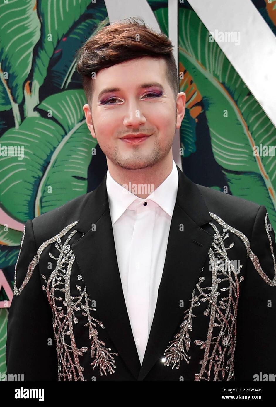 Max Vernon arrives at the 76th annual Tony Awards on Sunday, June 11 ...