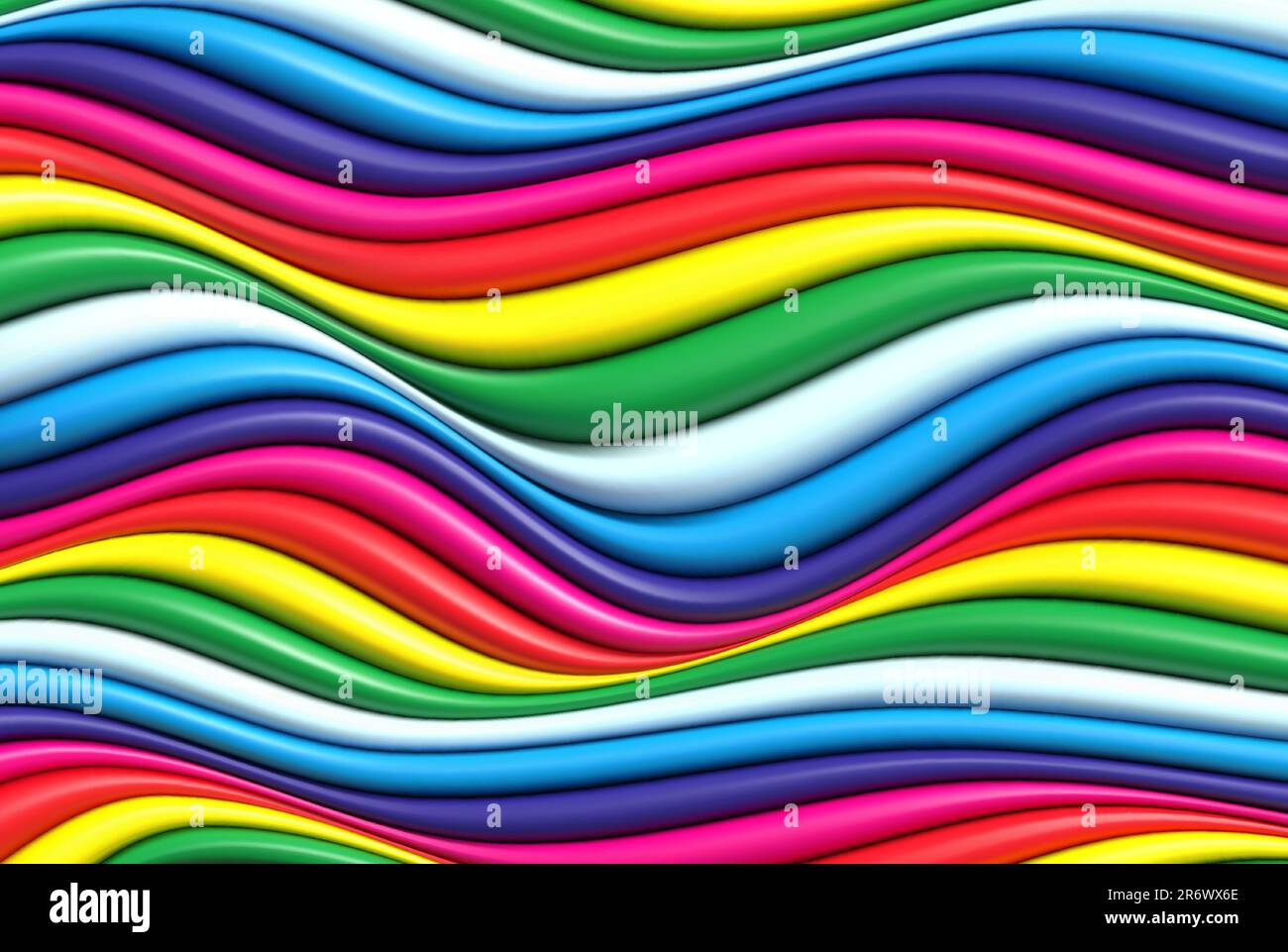 Wave of optical illusion. Abstract multicolored 3D illustrations ...