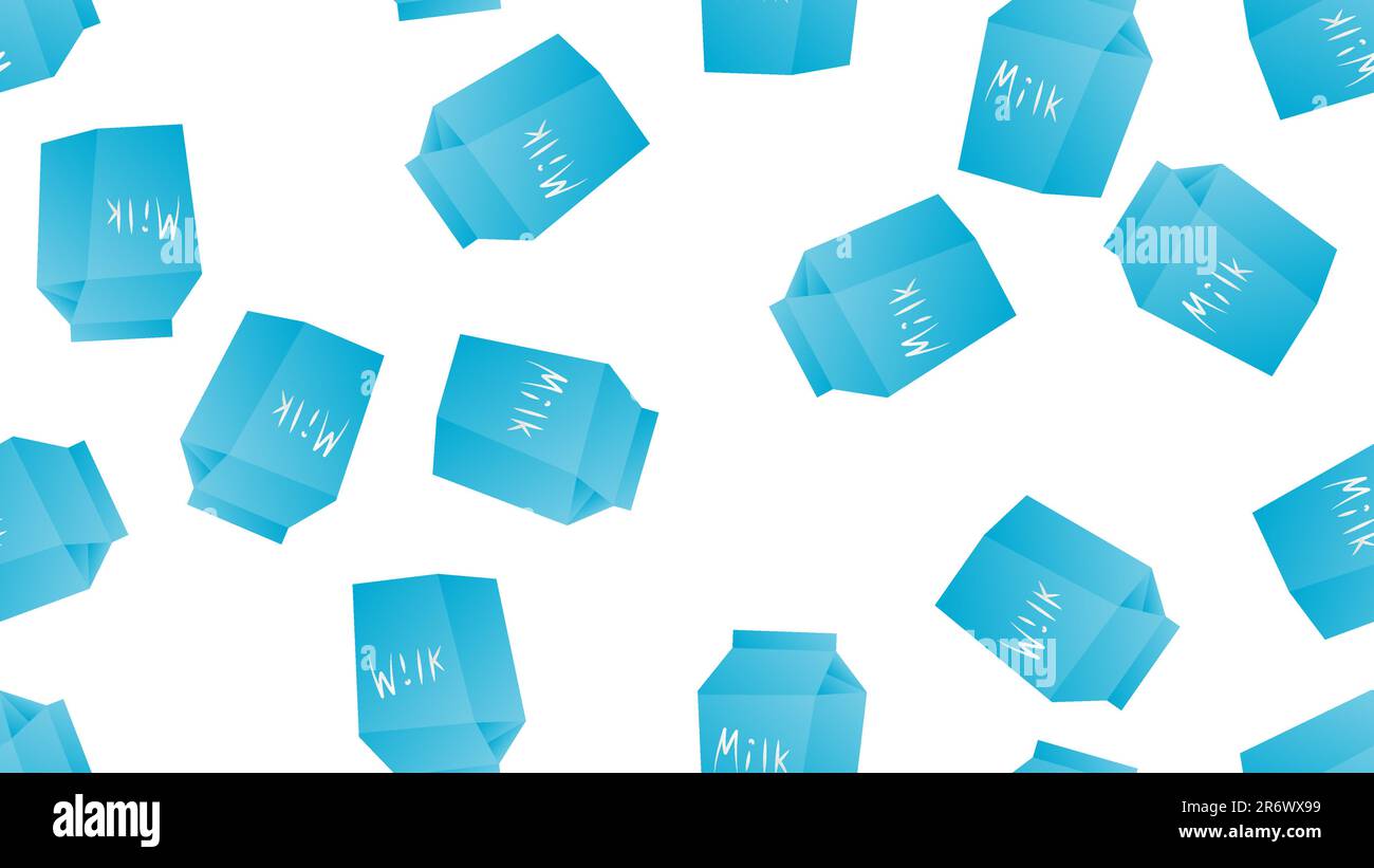 box with milk on a white background, vector illustration, pattern ...