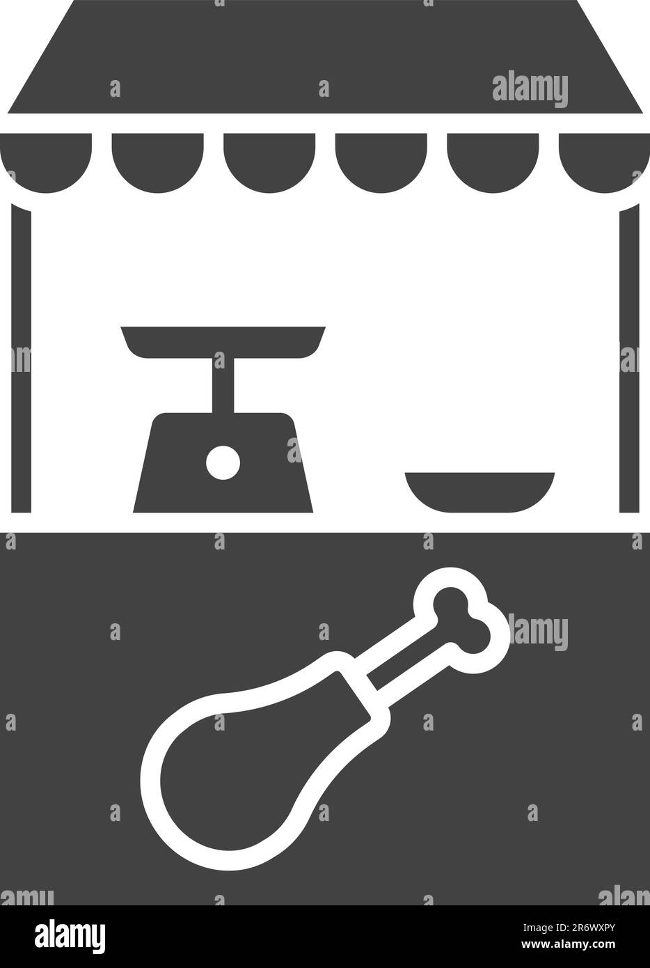 Chicken Shop icon vector image Stock Vector Image & Art - Alamy