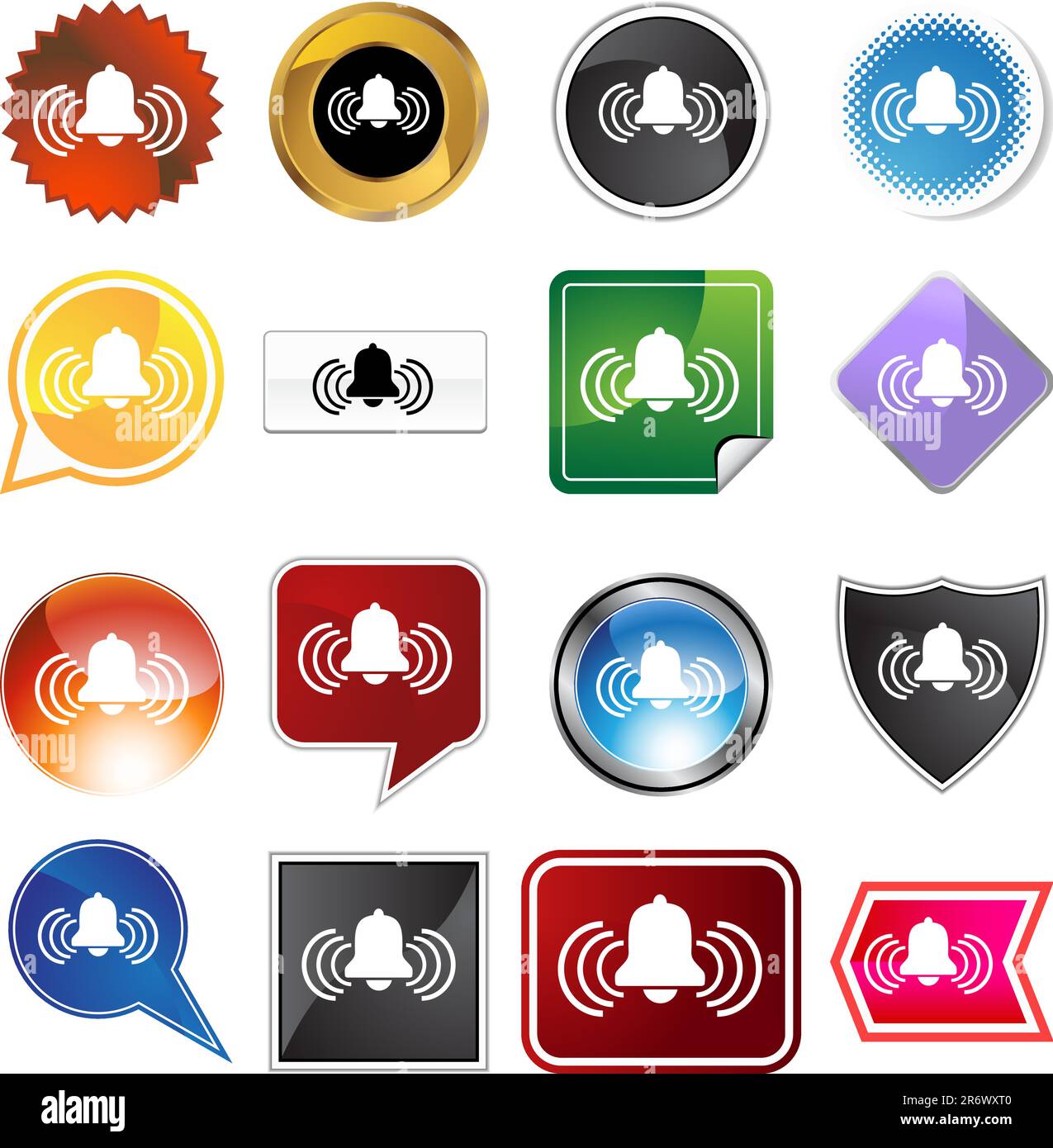 Yellow alarm button on Stock Vector Images - Alamy