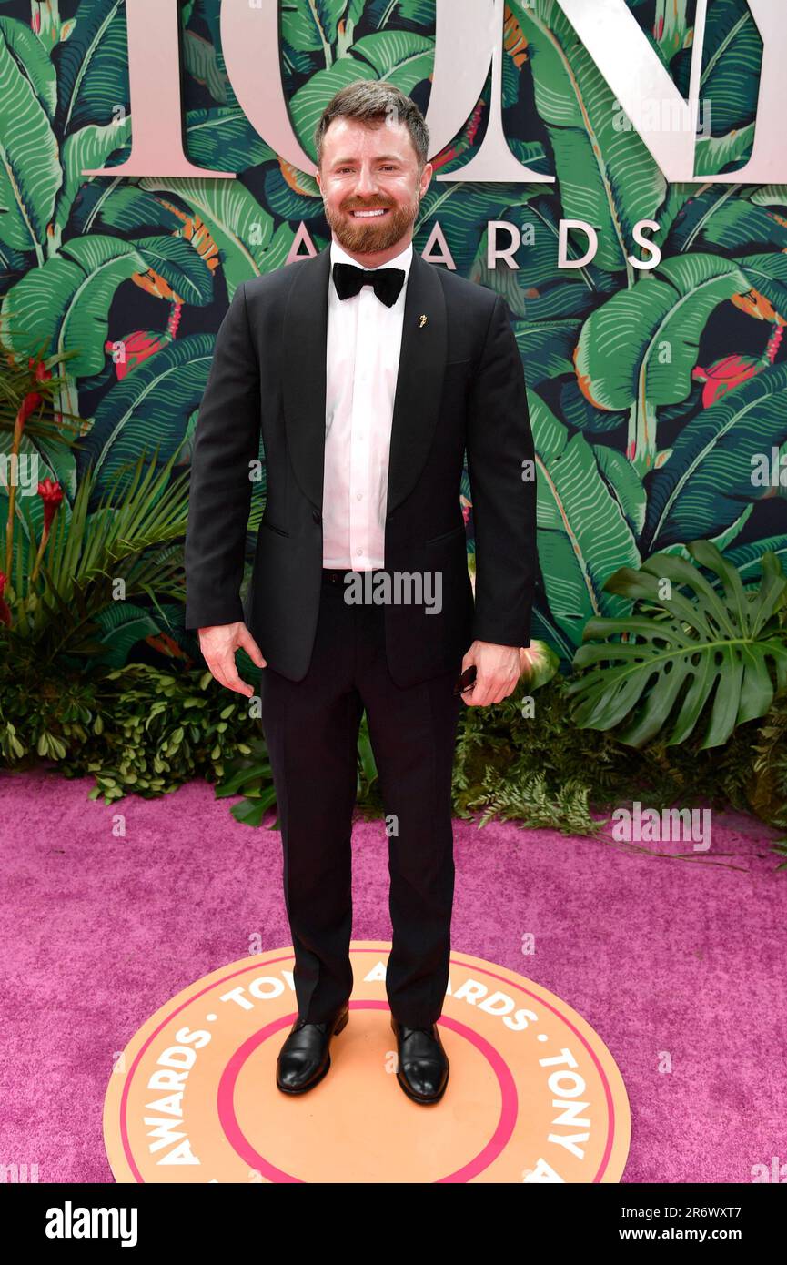 Tim Lutkin arrives at the 76th annual Tony Awards on Sunday, June 11 ...