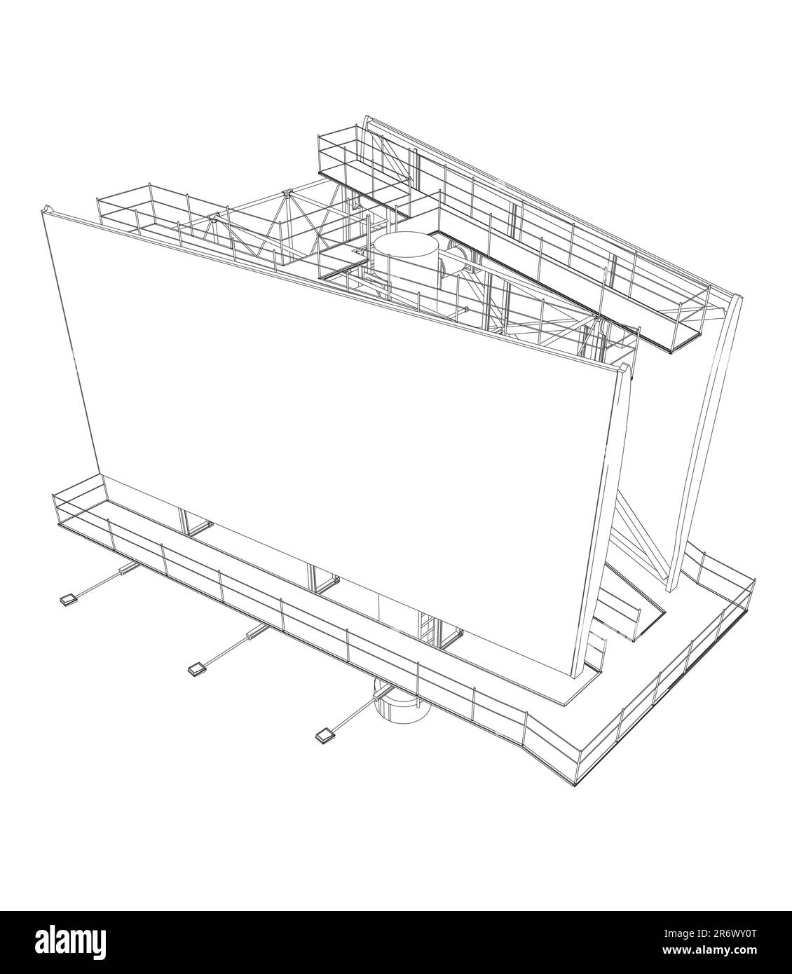 Outline big billboard. Mockup for your advertisement and design. Mockup ...