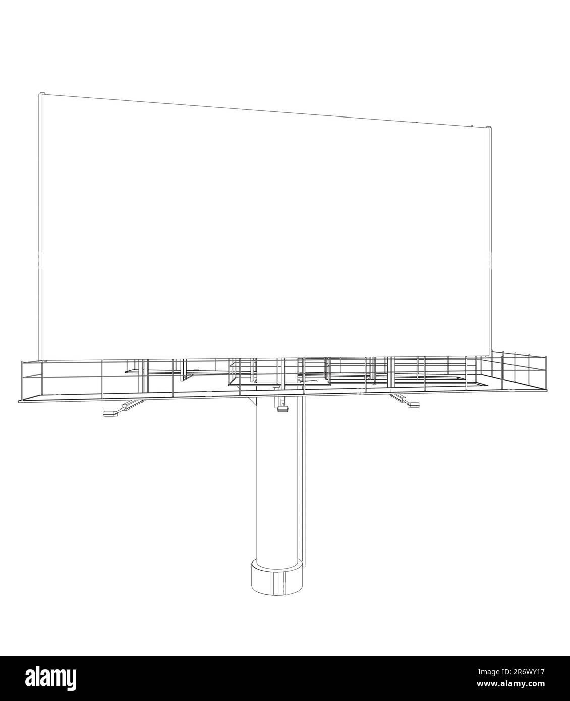 Outline big billboard. Mockup for your advertisement and design. Mockup ...