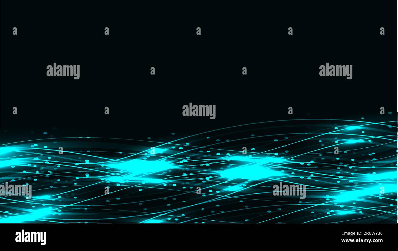 Blue transparent abstract shining magical cosmic magical energy lines ...