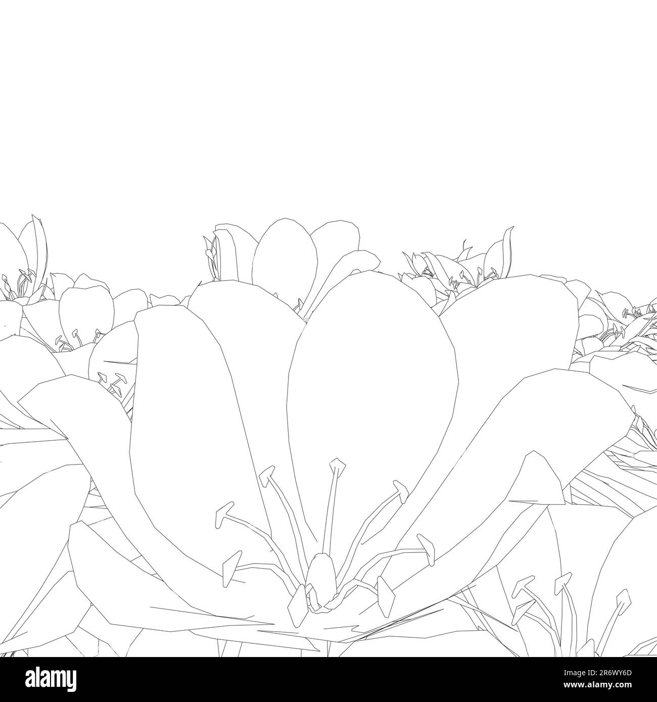 Contour Grass with herbs and wild flowers. Vector isolated silhouette ...