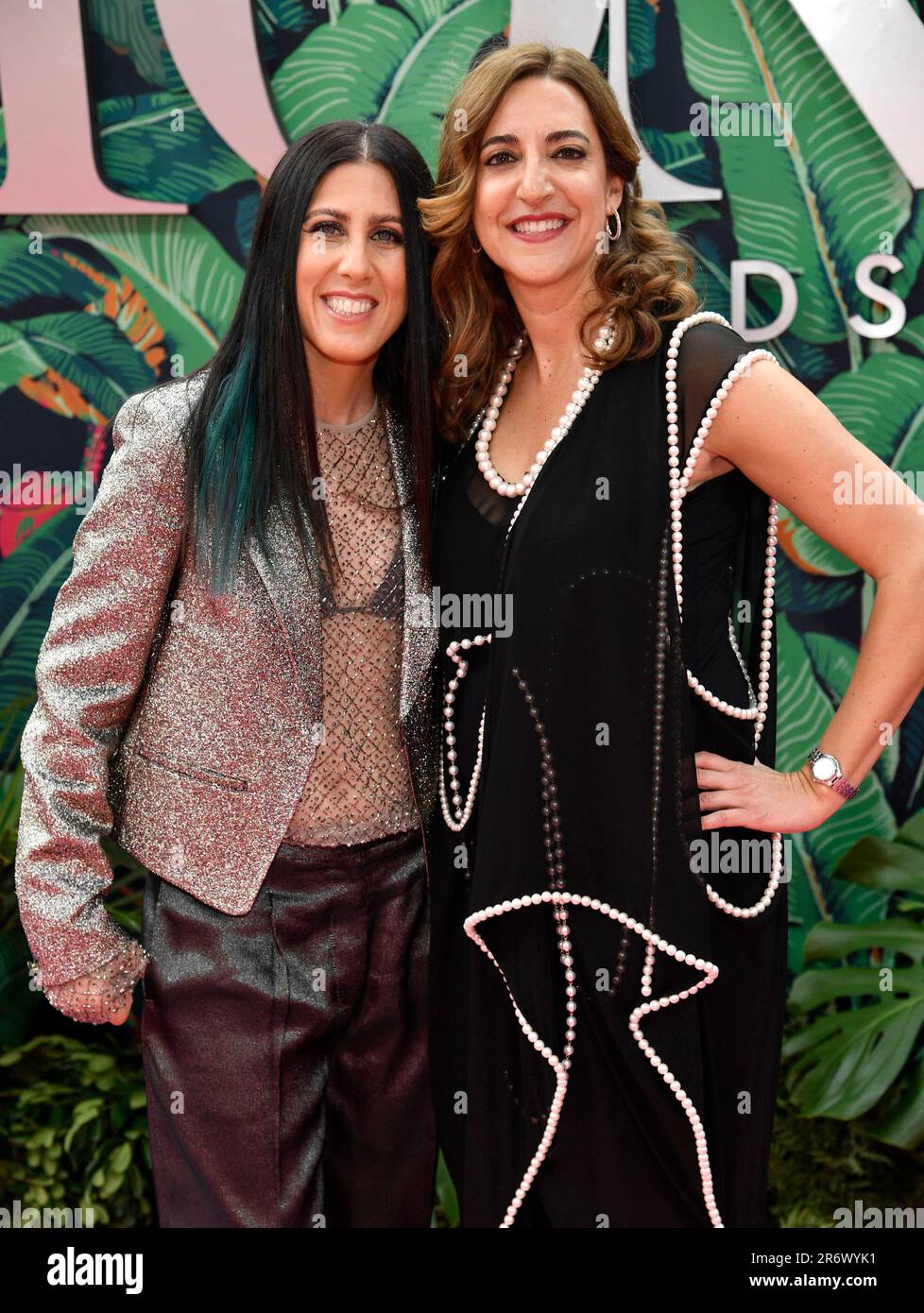 Jennifer Weber, left, and Eva Price arrive at the 76th annual Tony ...