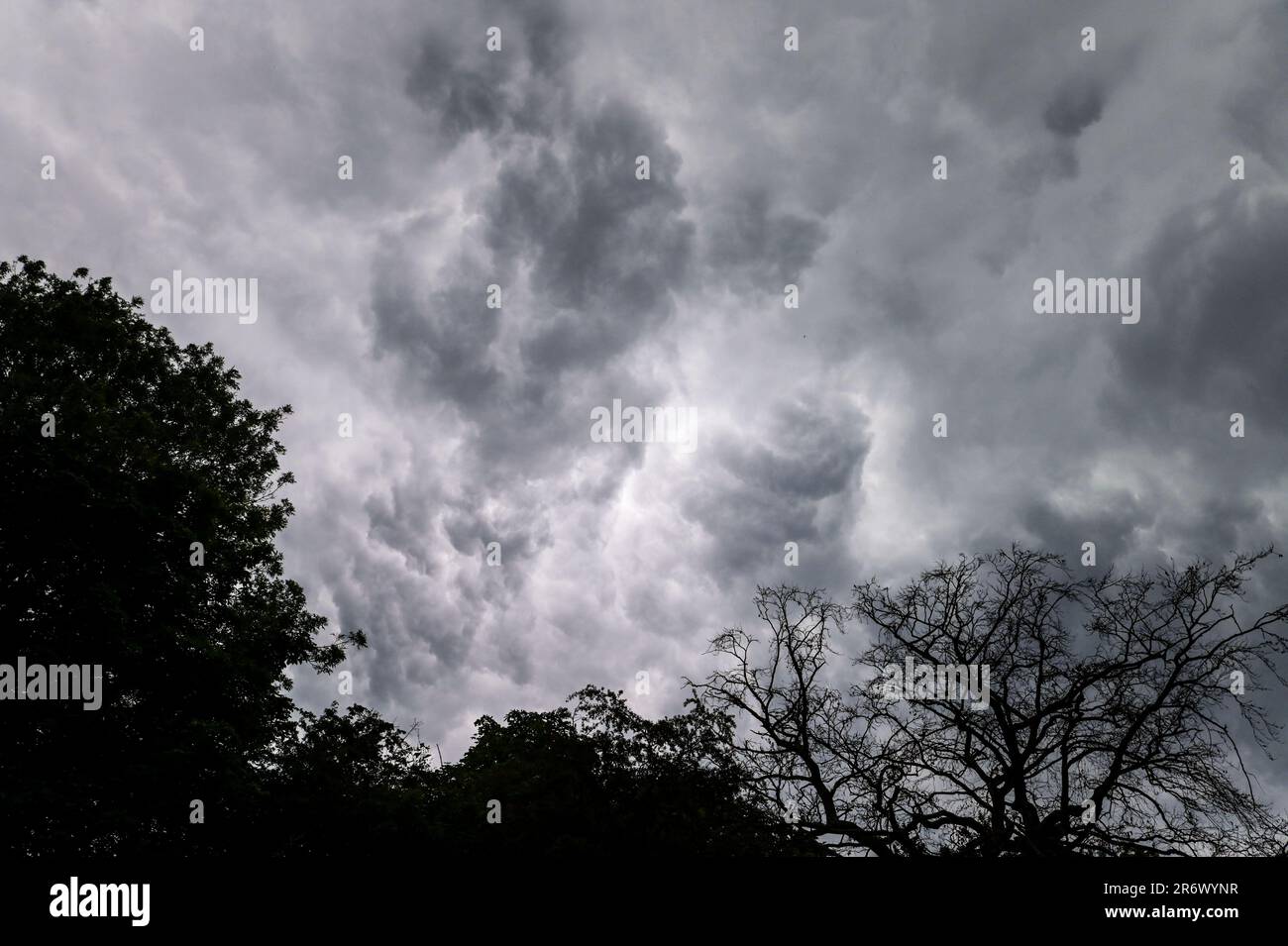 Birmingham 11th June 2023 - A large ominous storm cloud encroached the ...