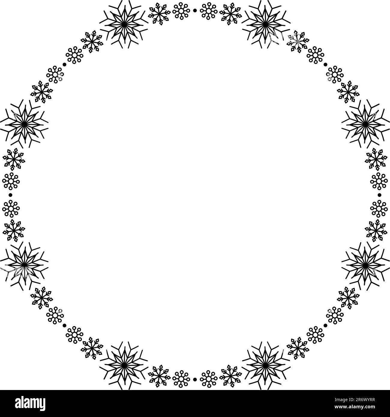 Snowflake Circle Frame