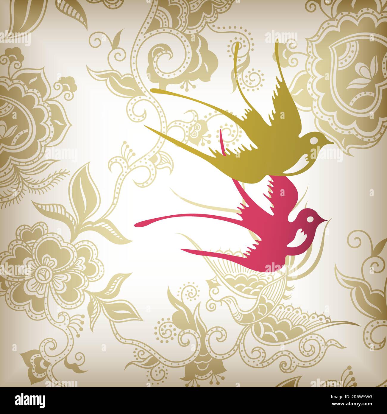 Floral bird Stock Vector Images - Alamy