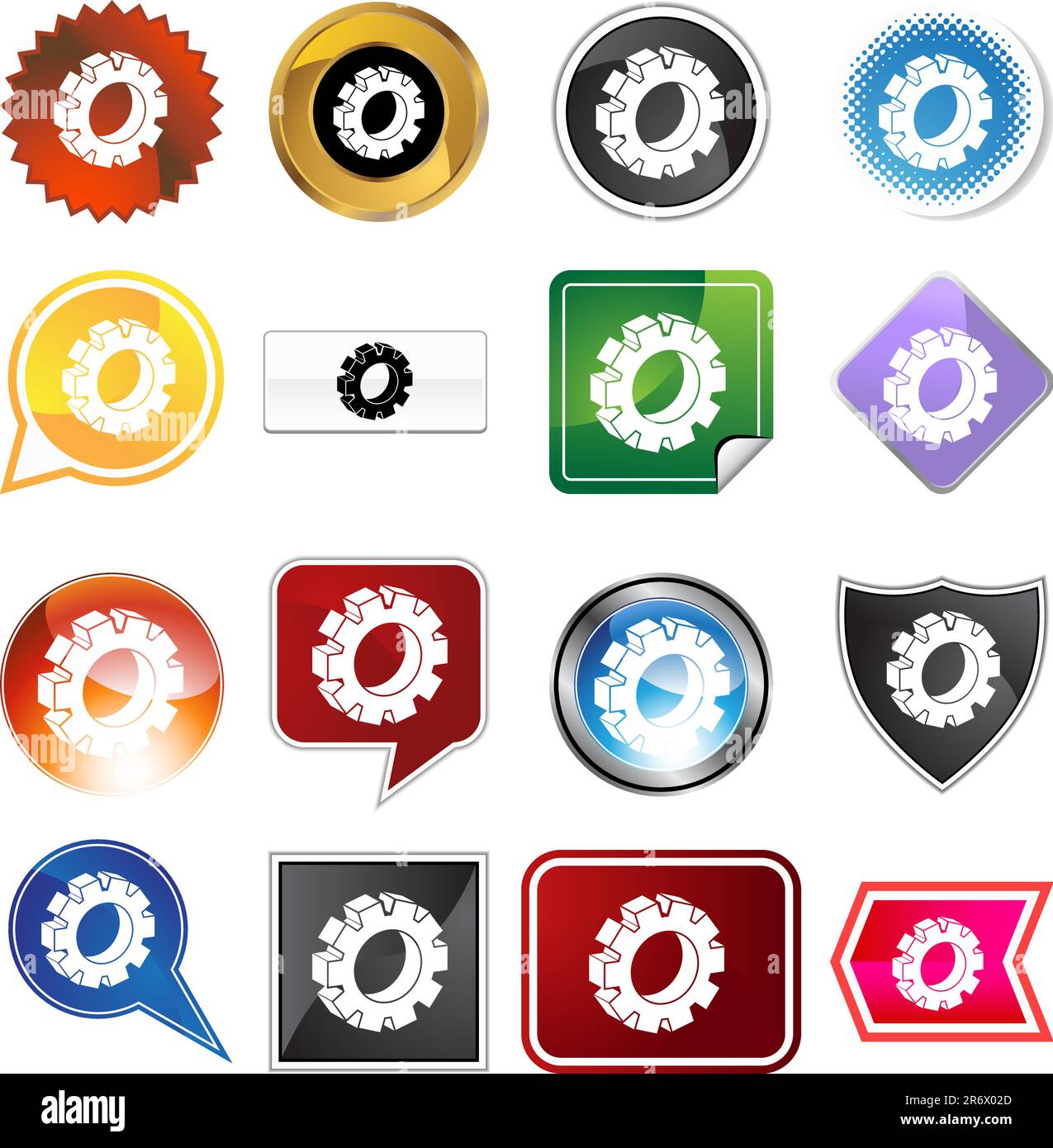 Gear cog background wheel white round Stock Vector Images - Alamy