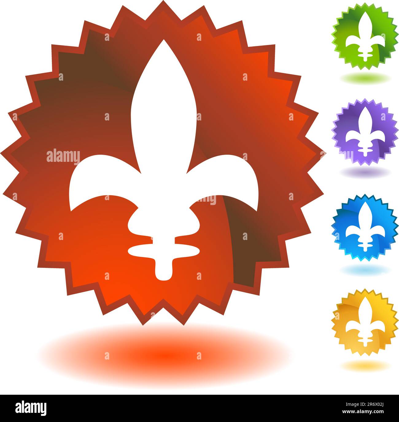 Set of 5 fleur icon badges Stock Vector Image & Art - Alamy