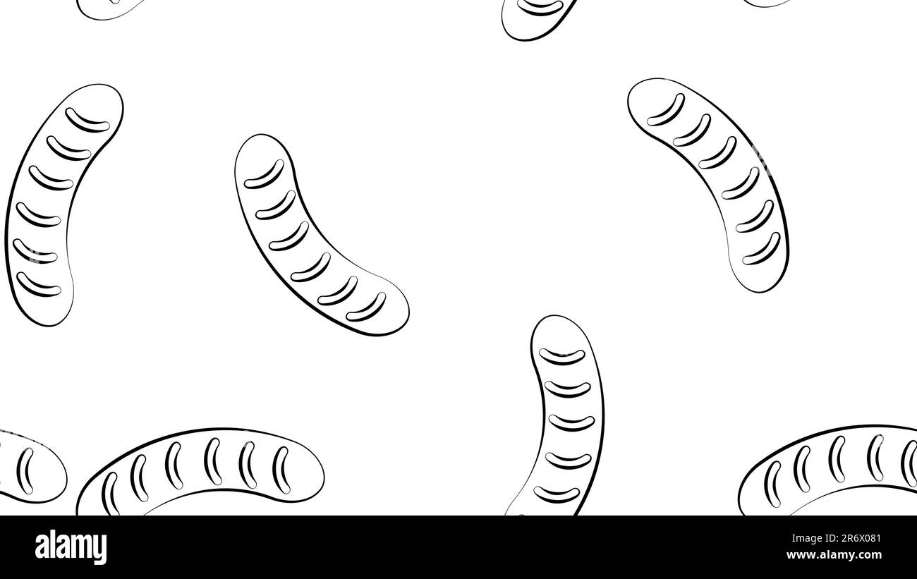 Sausage seamless pattern background.Colorful wallpaper vector ...