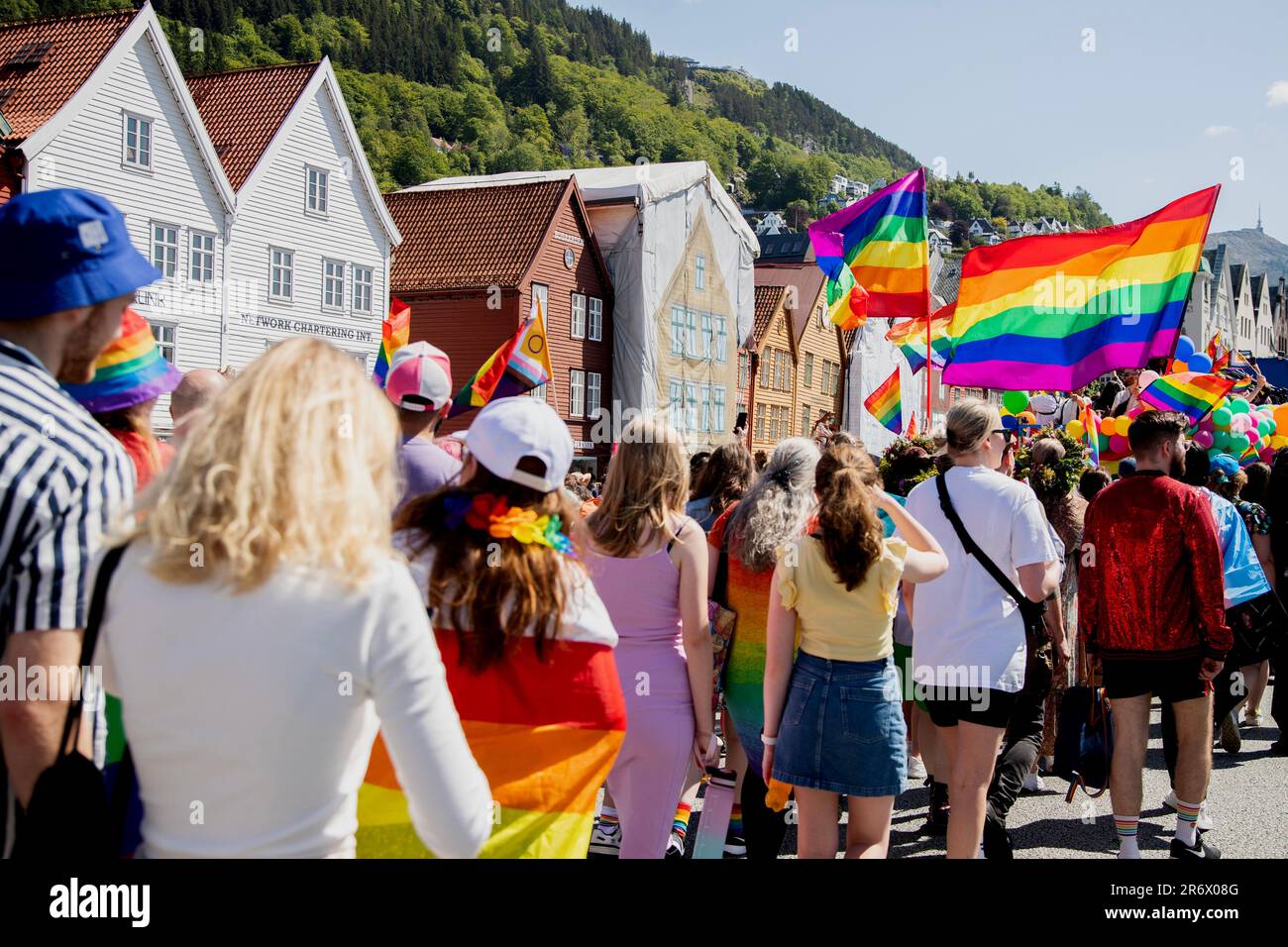 Bergen 20230610.The Pride parade in Bergen that went from Bradbenken to ...