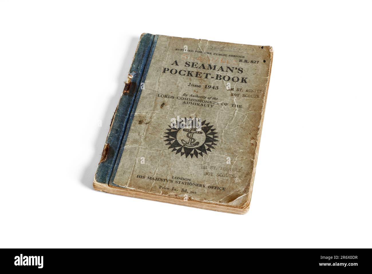 1943 edition of A Seaman's Pocket Book, as issued to St. Austell Boy ...