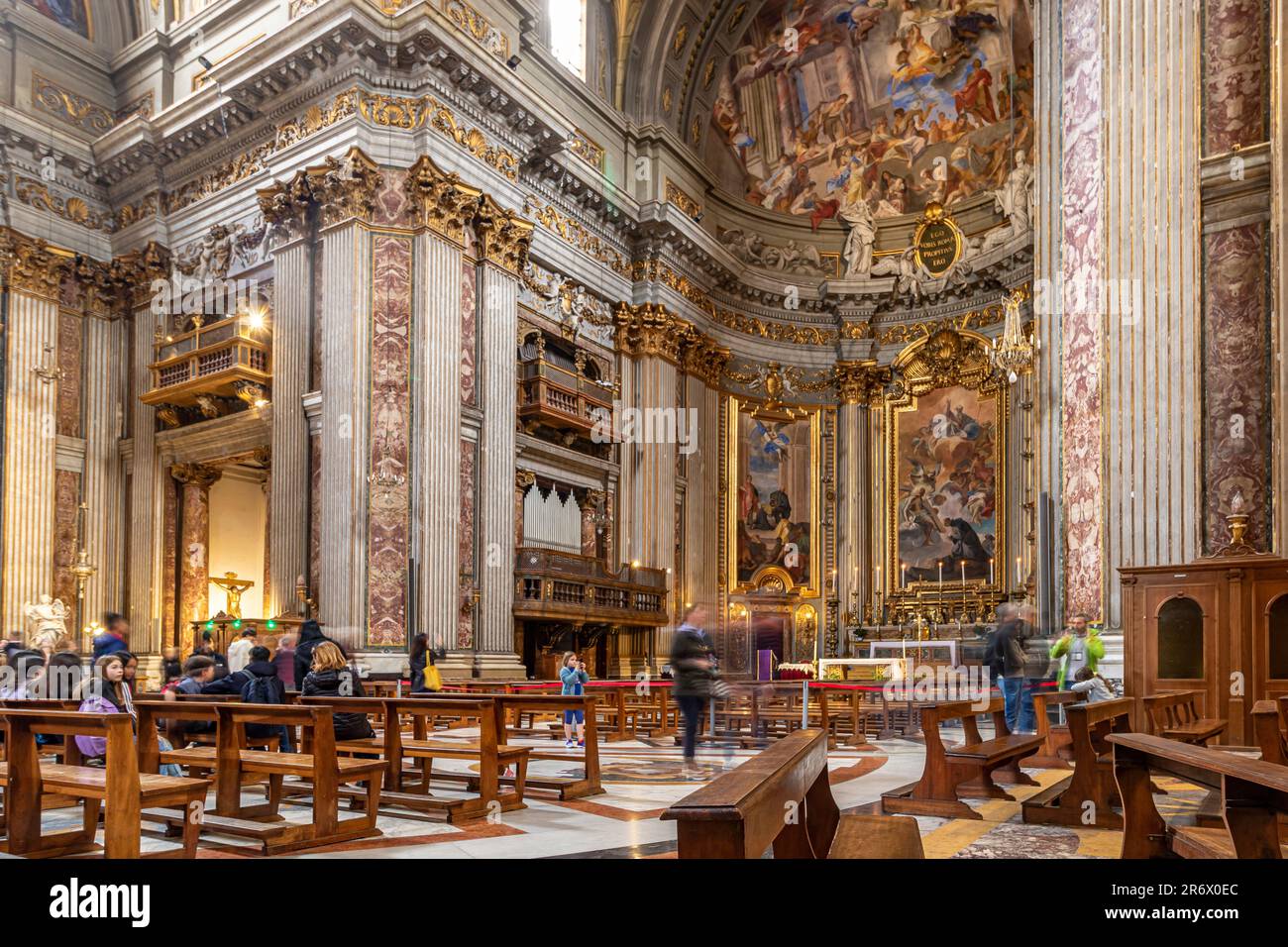The interior of The Church of St. Ignatius of Loyola,Rome ,Italy Stock ...