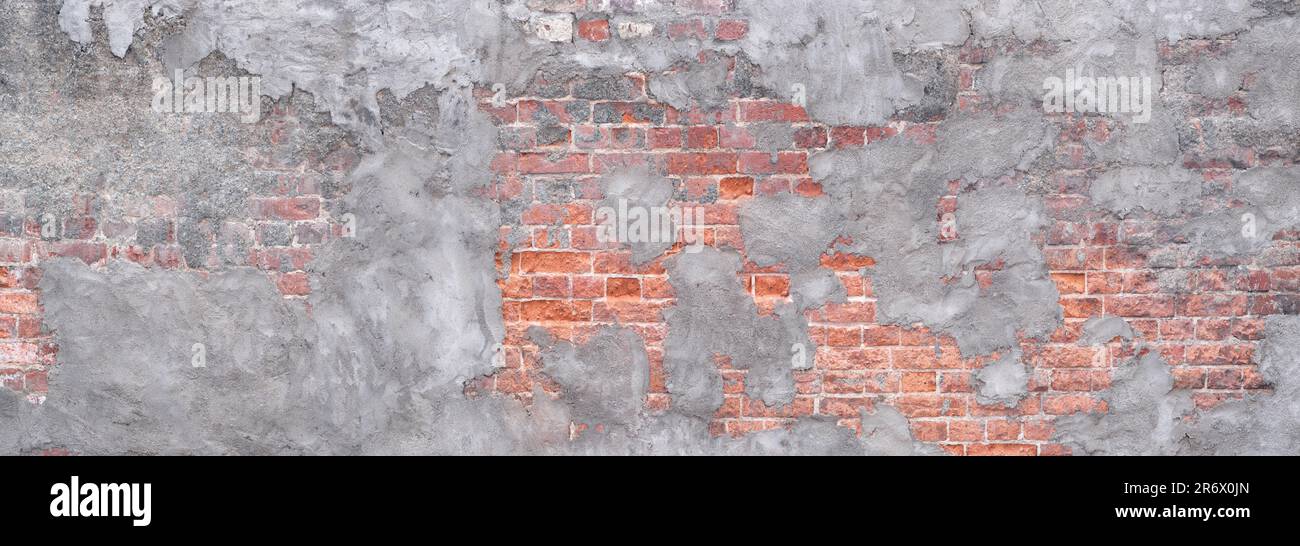 Abstract red brick wall texture for pattern background. wide panorama ...