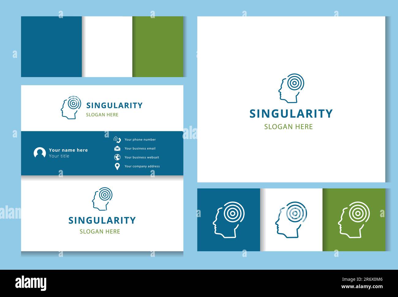 Singularity logo design with editable slogan. Branding book and ...