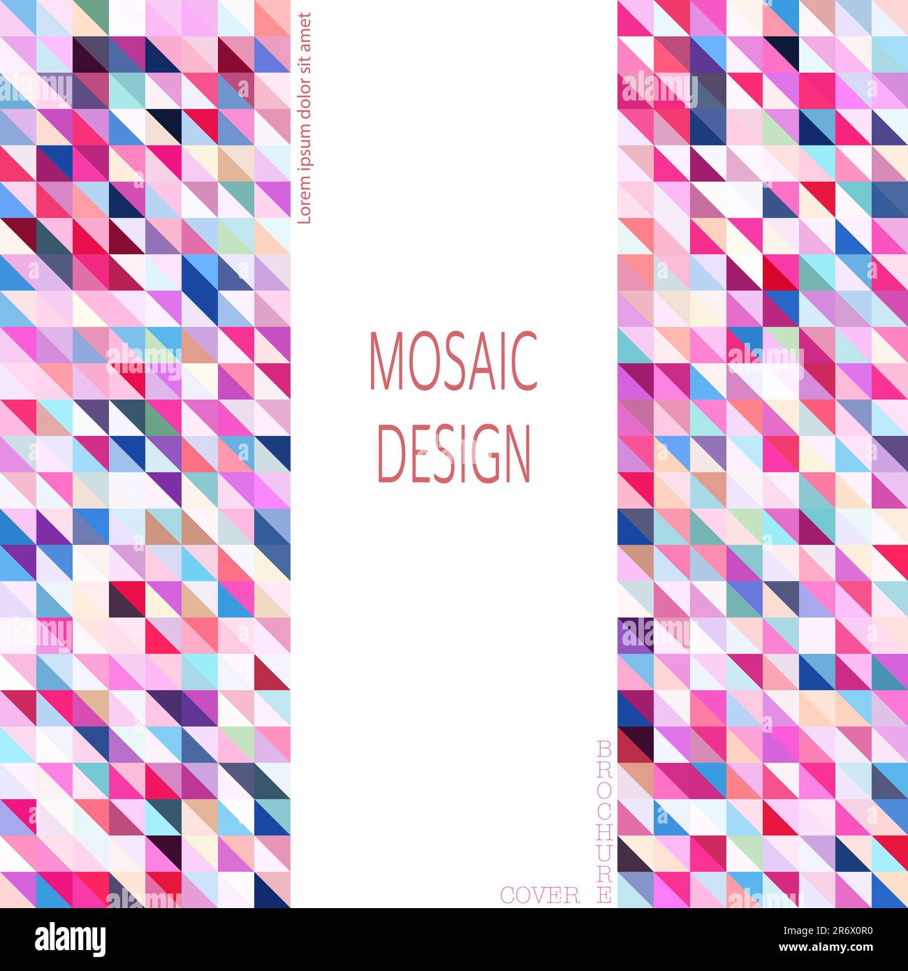Mosaic of multicolored triangles. layout for background, cover ...
