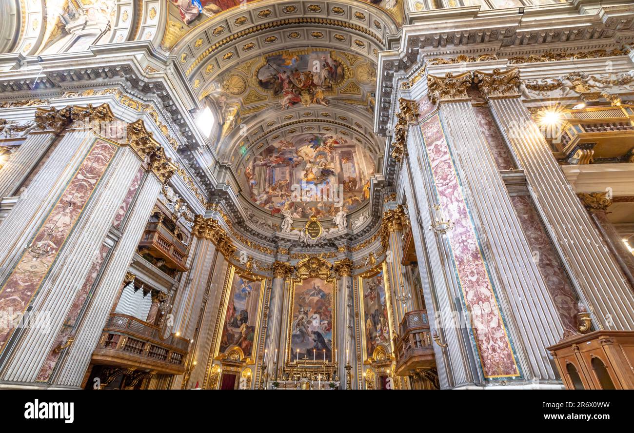 The interior of The Church of St. Ignatius of Loyola,Rome ,Italy Stock ...