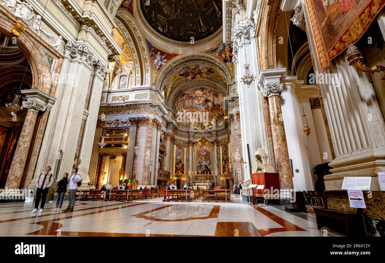 The interior of The Church of St. Ignatius of Loyola,Rome ,Italy Stock ...
