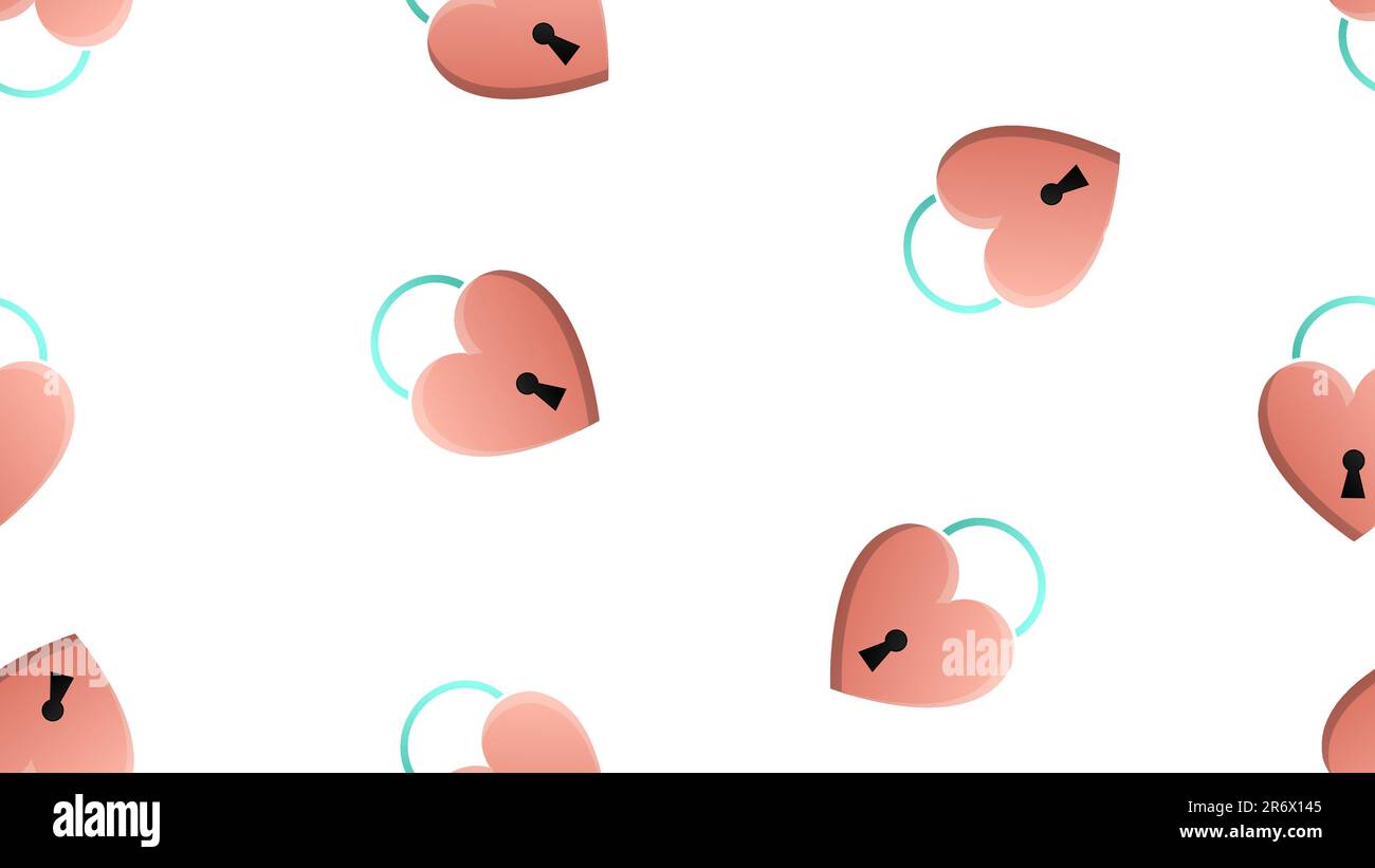 Endless seamless pattern of beautiful festive love joyful tender hearts ...