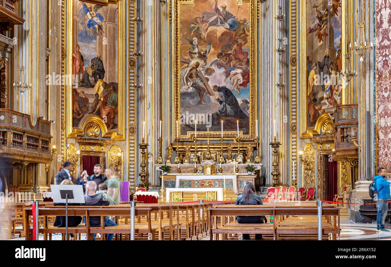 The interior of The Church of St. Ignatius of Loyola,Rome ,Italy Stock ...