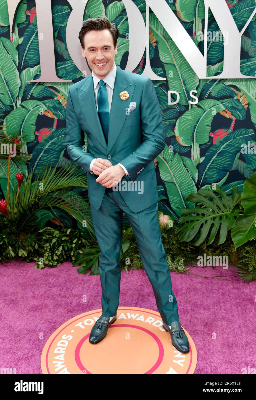 Erich Bergen arrives at the 76th annual Tony Awards on Sunday, June 11 ...