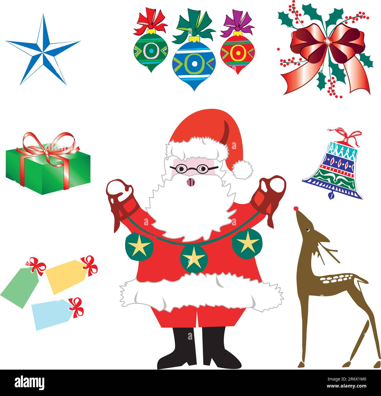 Second Set of eight Christmas or Holiday Icons. Vector Illustration ...