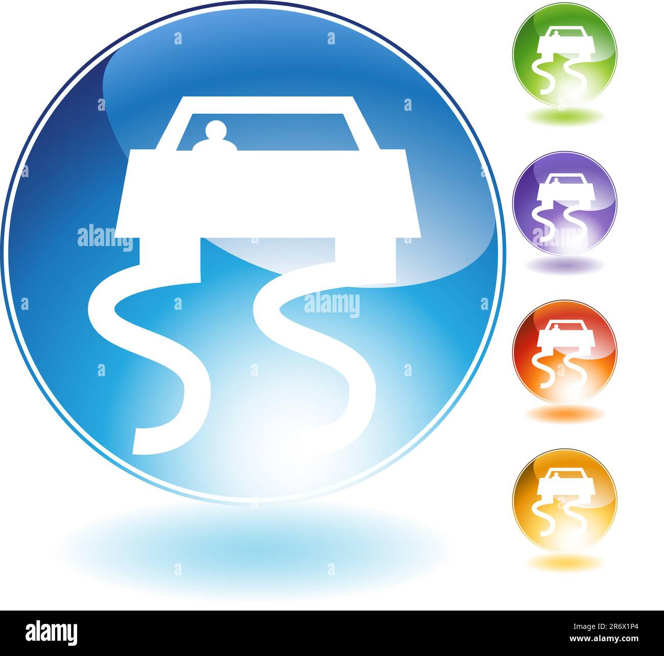 Slippery when wet sign road Cut Out Stock Images & Pictures - Alamy