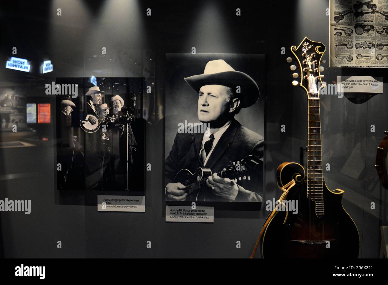 A 1992 F-5L model mandolin played by bluegrass pioneer Bill Monroe at ...