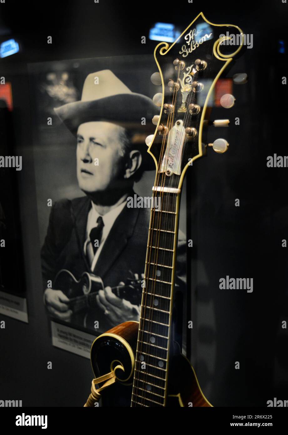 A 1992 F-5L model mandolin played by bluegrass pioneer Bill Monroe at ...