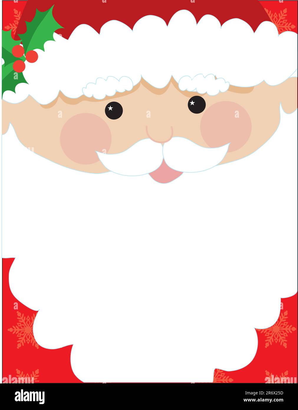 Santa's head with his beard to be used for text Stock Vector Image ...