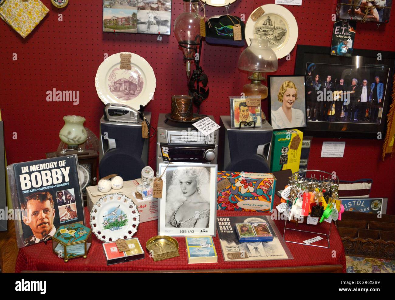 A selection of vintage items for sale in an antique shop in Bristol ...
