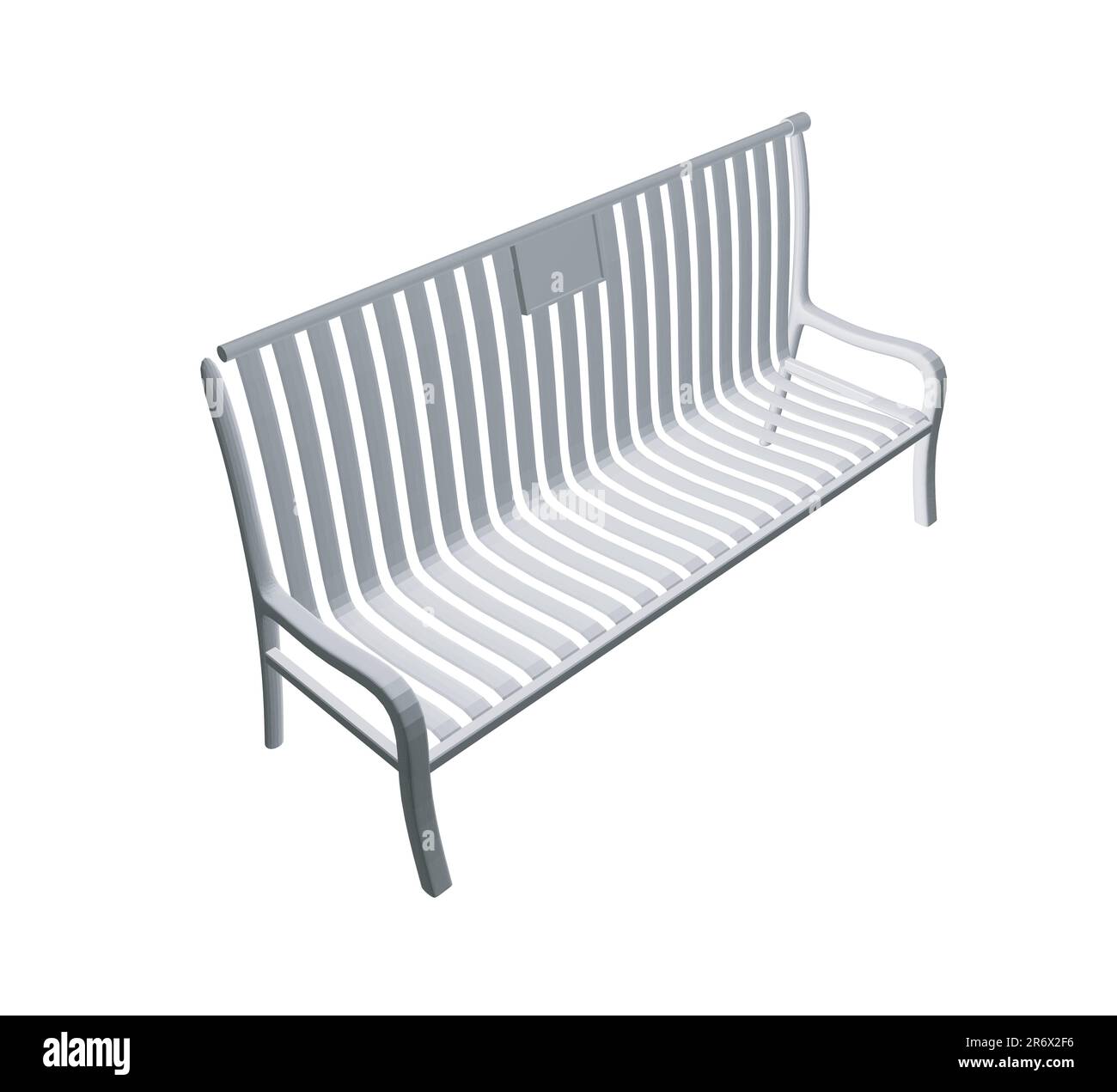 Polygonal Vector Bench isolated. Wooden bench isolated on white ...