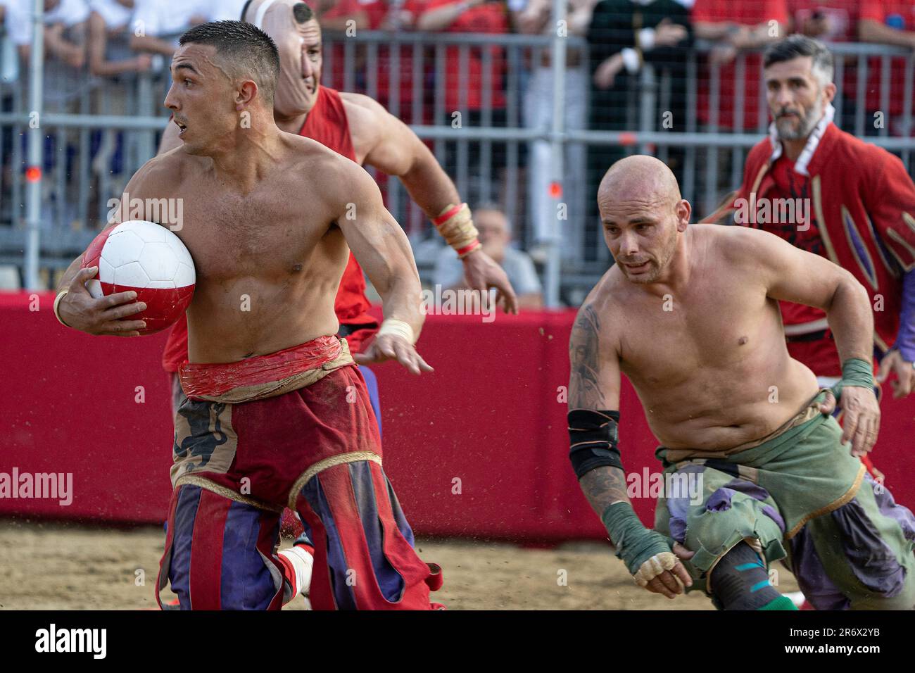 Calcio Storico Fiorentino Azzurri-Verdi Stock Photo - Alamy