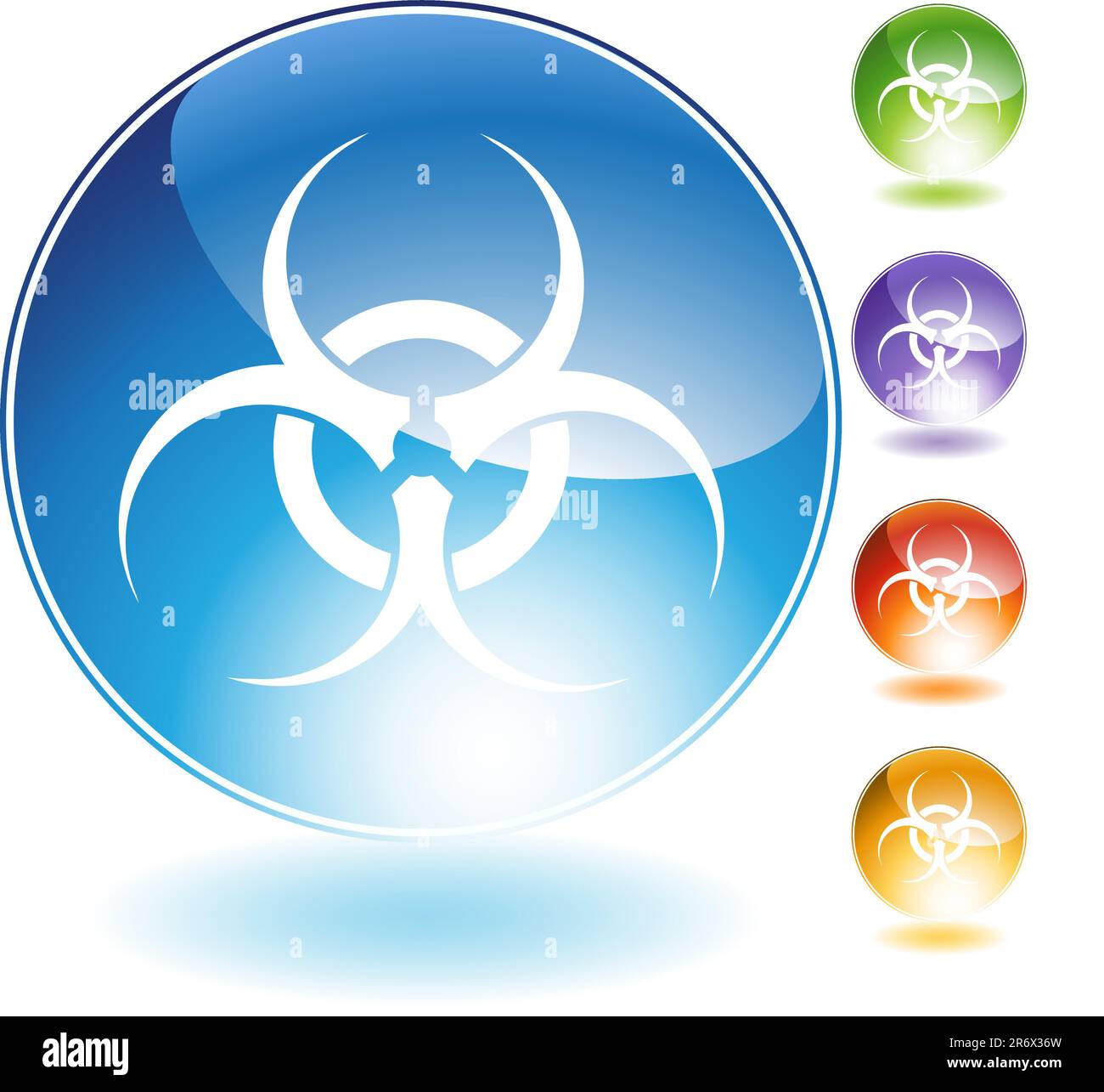 Biohazard green symbol on Cut Out Stock Images & Pictures - Alamy