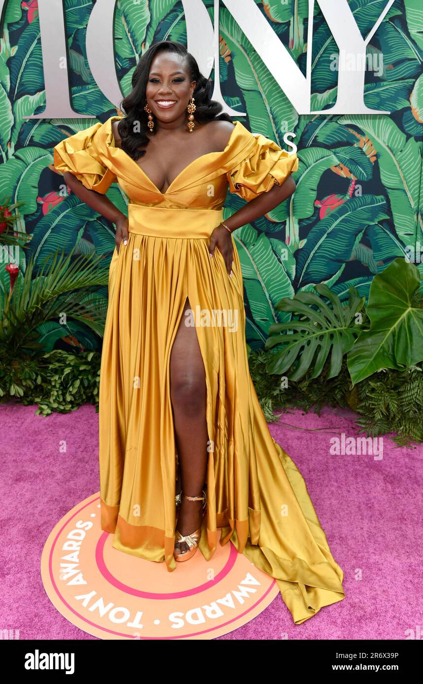 Crystal Lucas-Perry arrives at the 76th annual Tony Awards on Sunday ...
