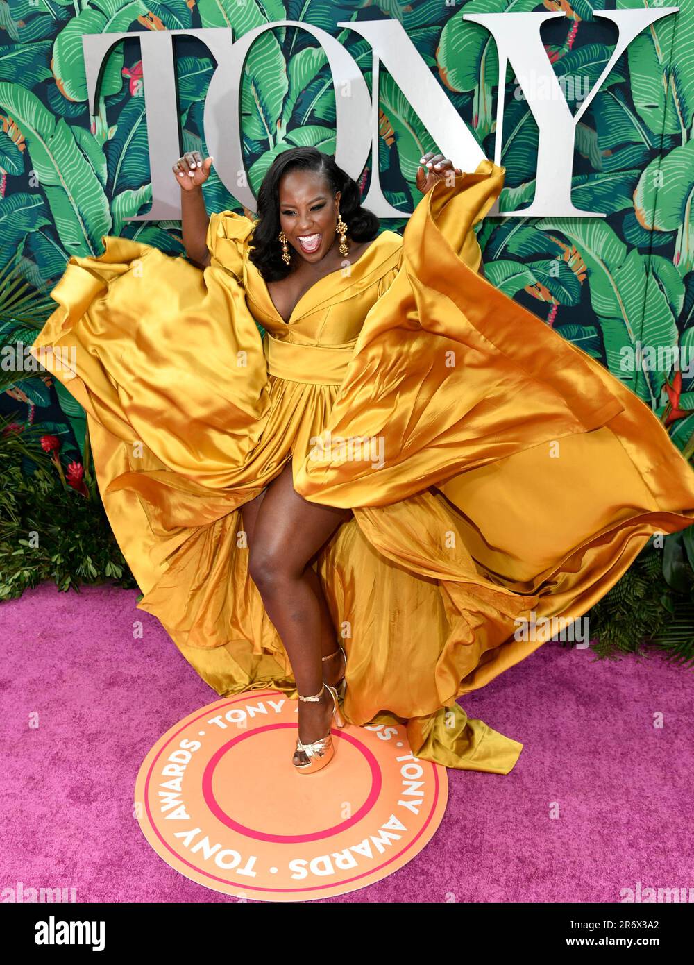 Crystal Lucas-Perry arrives at the 76th annual Tony Awards on Sunday ...