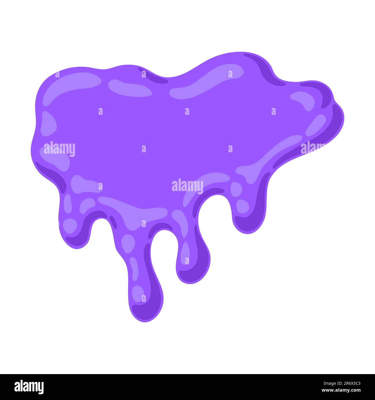 Dripping flowing slime. Toxic mucus smudges drips. Leaking paint streak ...