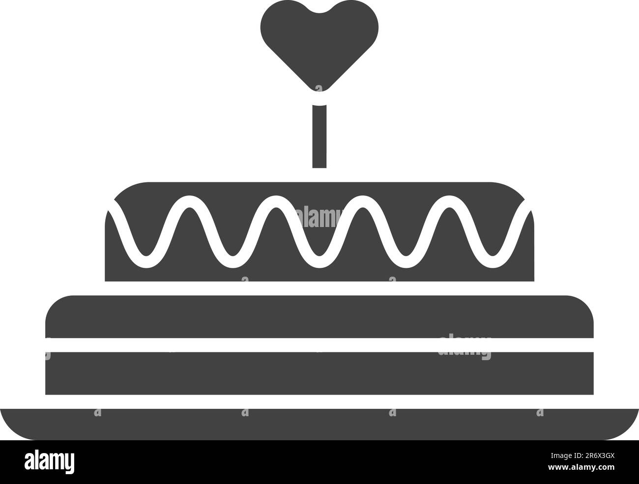 Cake icon vector image Stock Vector Image & Art - Alamy