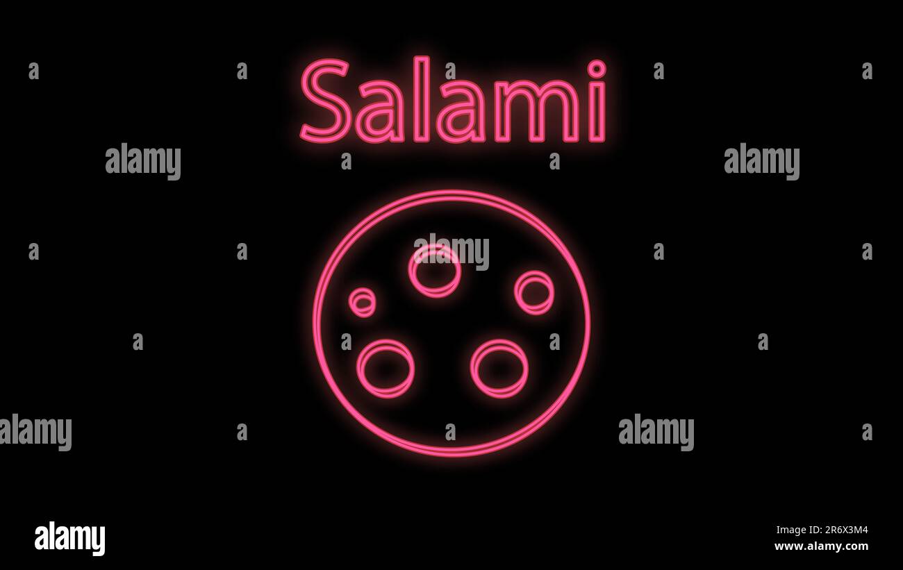 smoked sausage on a black background with holes. delicious salami for ...