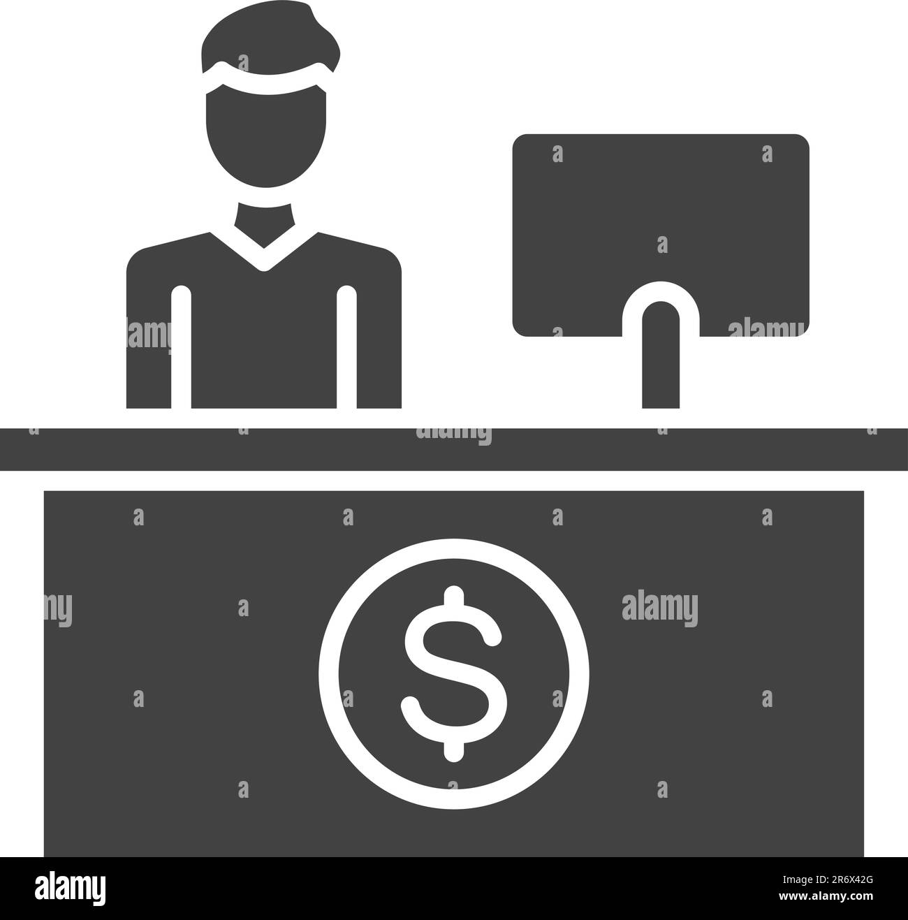 Cashier counter Black and White Stock Photos & Images - Alamy