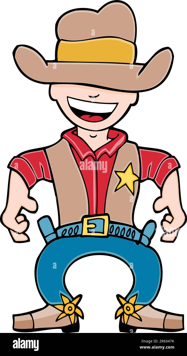 Cowboy sheriff prepares to draw his guns Stock Vector Image & Art - Alamy