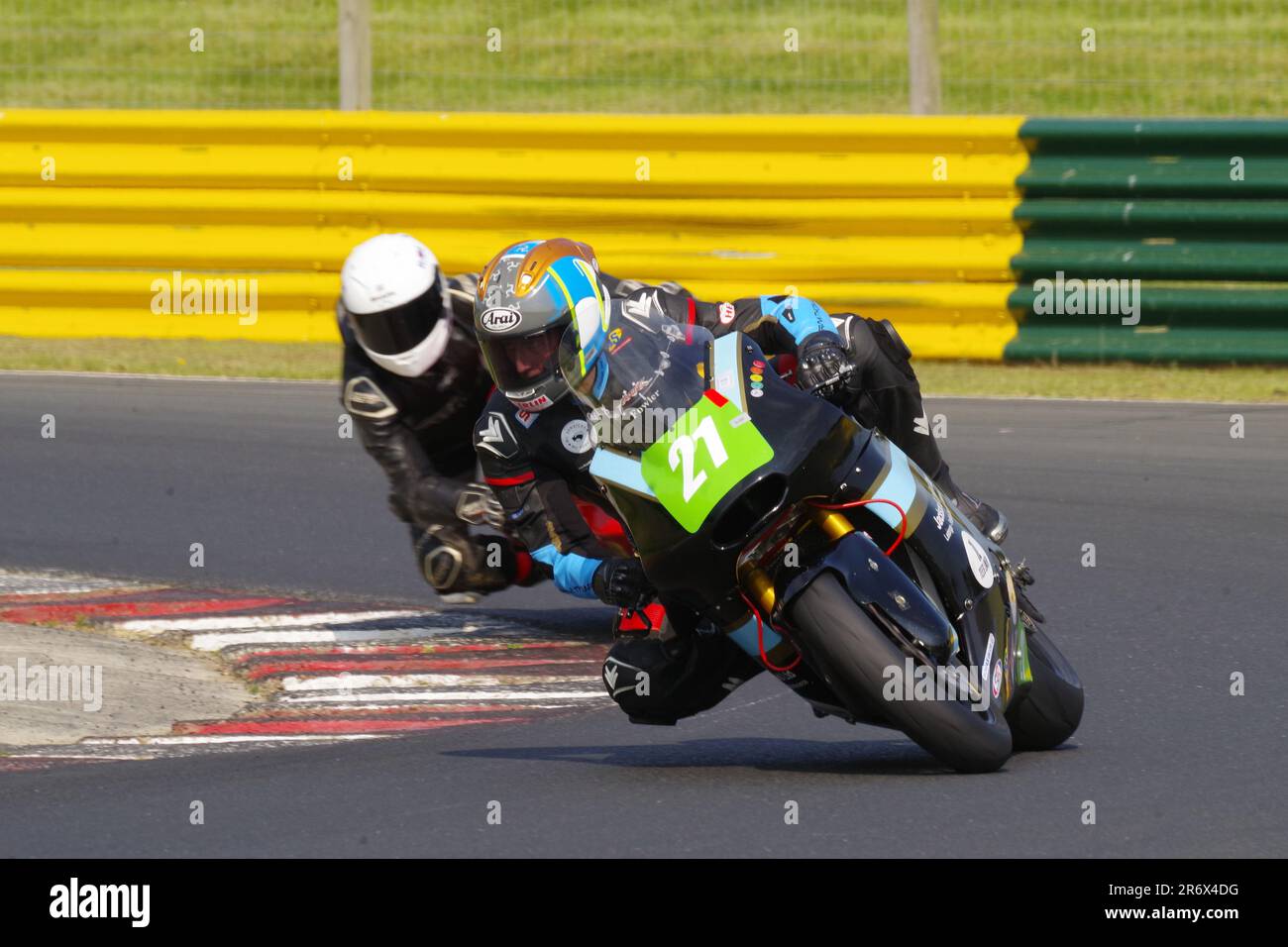 Croft Circuit, 10 June 2023. Jack Fowler riding a Kawasaki 650 in a No ...