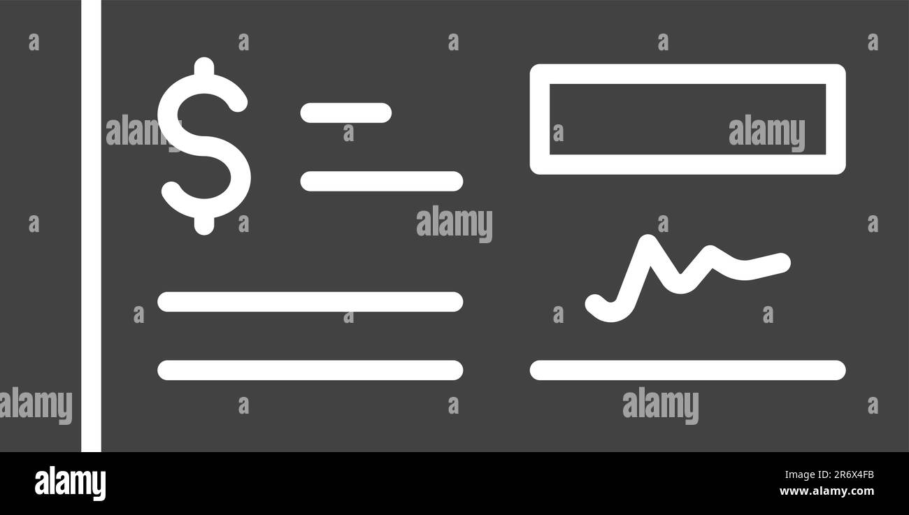 Cheque icon vector image Stock Vector Image & Art - Alamy