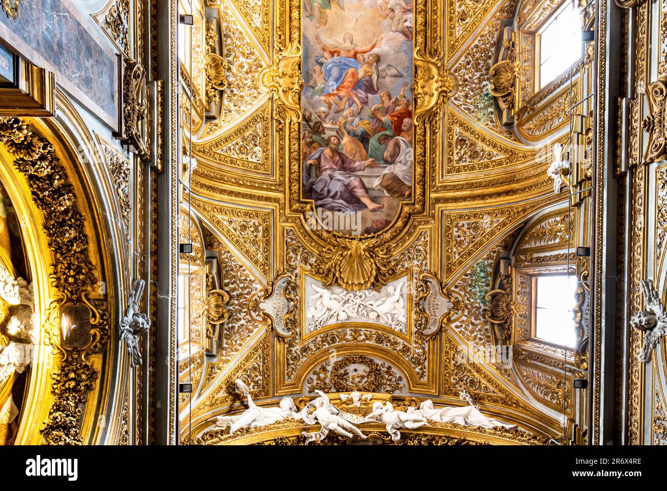 The interior of Chiesa di Santa Maria dell'Orto in The Trastevere area ...