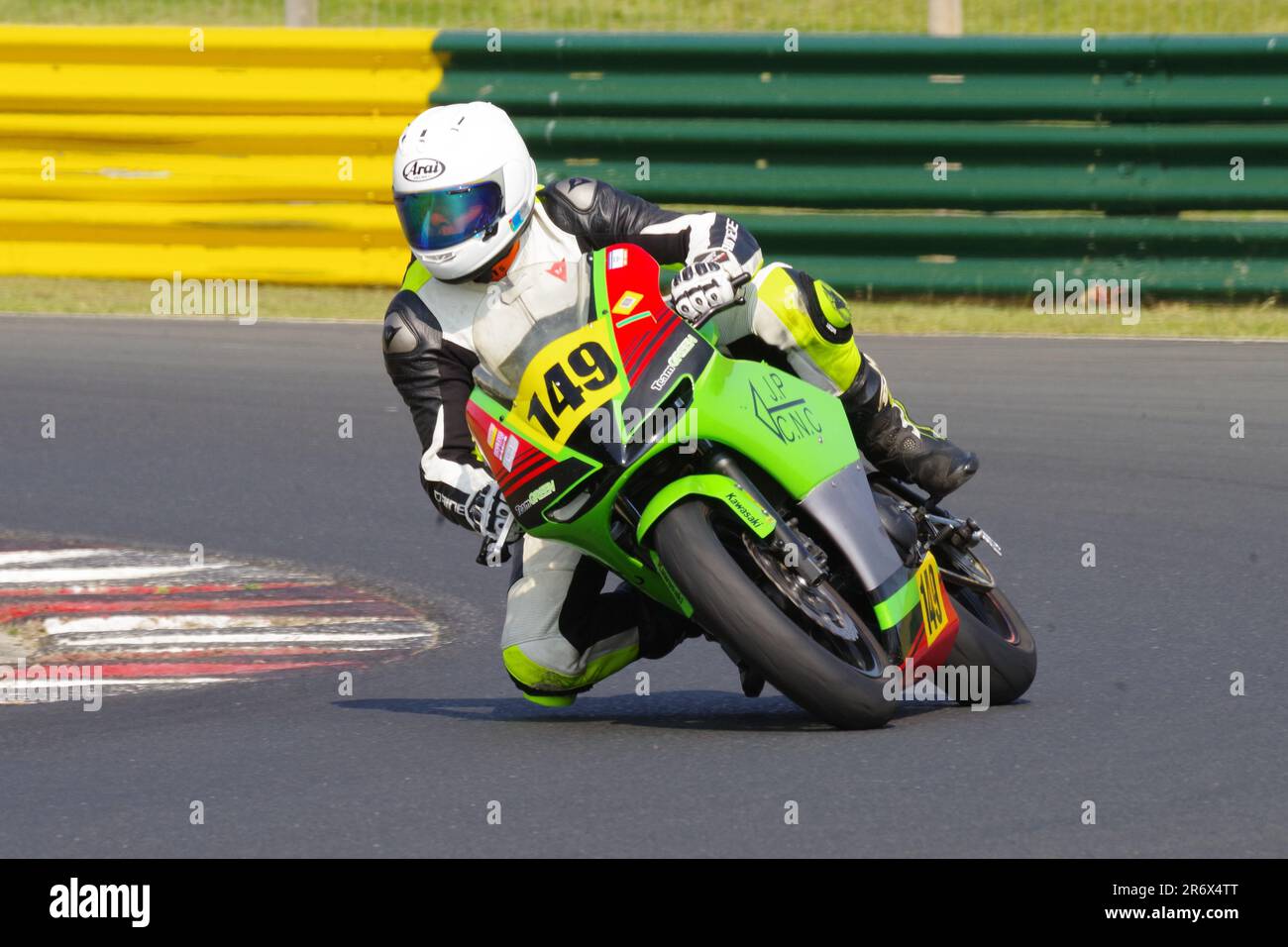 Croft Circuit, 10 June 2023. Clive Jarvis riding a Kawasaki 650 in a No ...
